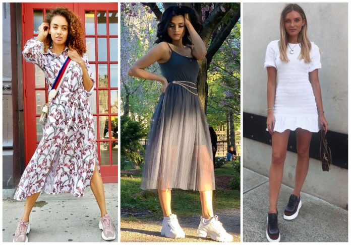 Cum sa combini adidasii cu rochiile in acest sezon?